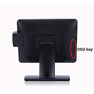 DeYoWo 15 Inch 4:3 Ratio 10 Point Projective Capacitive Touch Screen Monitor, Touch POS Monitor with MSR, Stable Base No Shaking, USB Free Driver