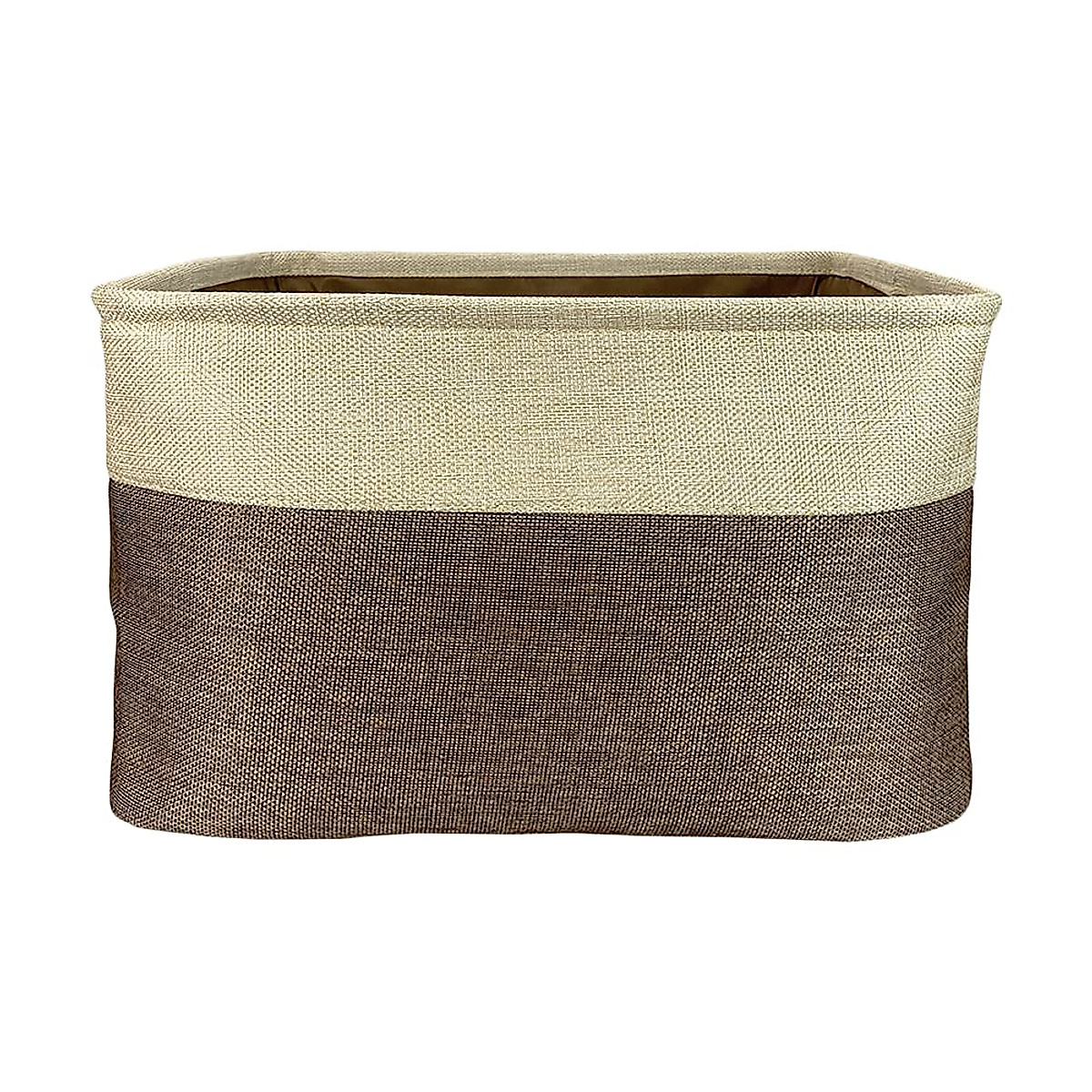 MALIHONG Personalized Dog Shih Tzu Bone Decorative Storage Basket Fabric Rectangle Toy Box with 2 Handles for Organizing Closet Garage Clothes Blankets Brown and White