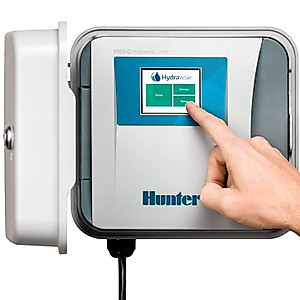 Hunter Industries HPC400 Hydrawise HPC-400 Base 4-Station Outdoor Irrigation Controller, Gray