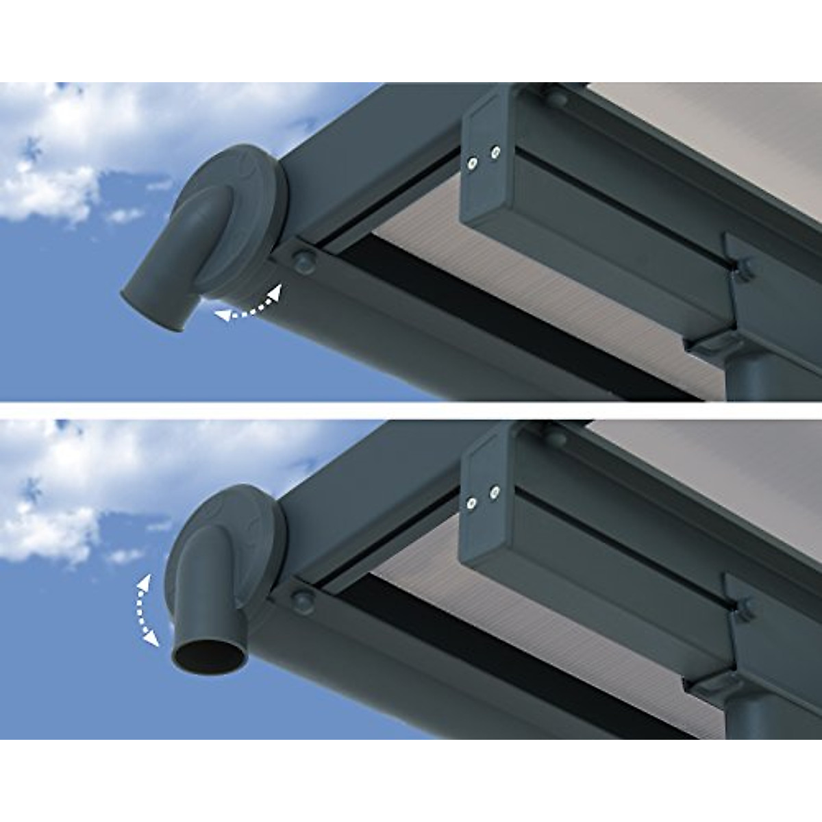 Palram - Canopia Olympia 10 Ft. x 14 Ft. Patio Cover for Outdoors DIY Kit for Deck, Outdoor Furniture, Canopy, Roof to Protect from Sun, Rain, Snow, UV Protected Polycarbonate (Gray & Bronze)