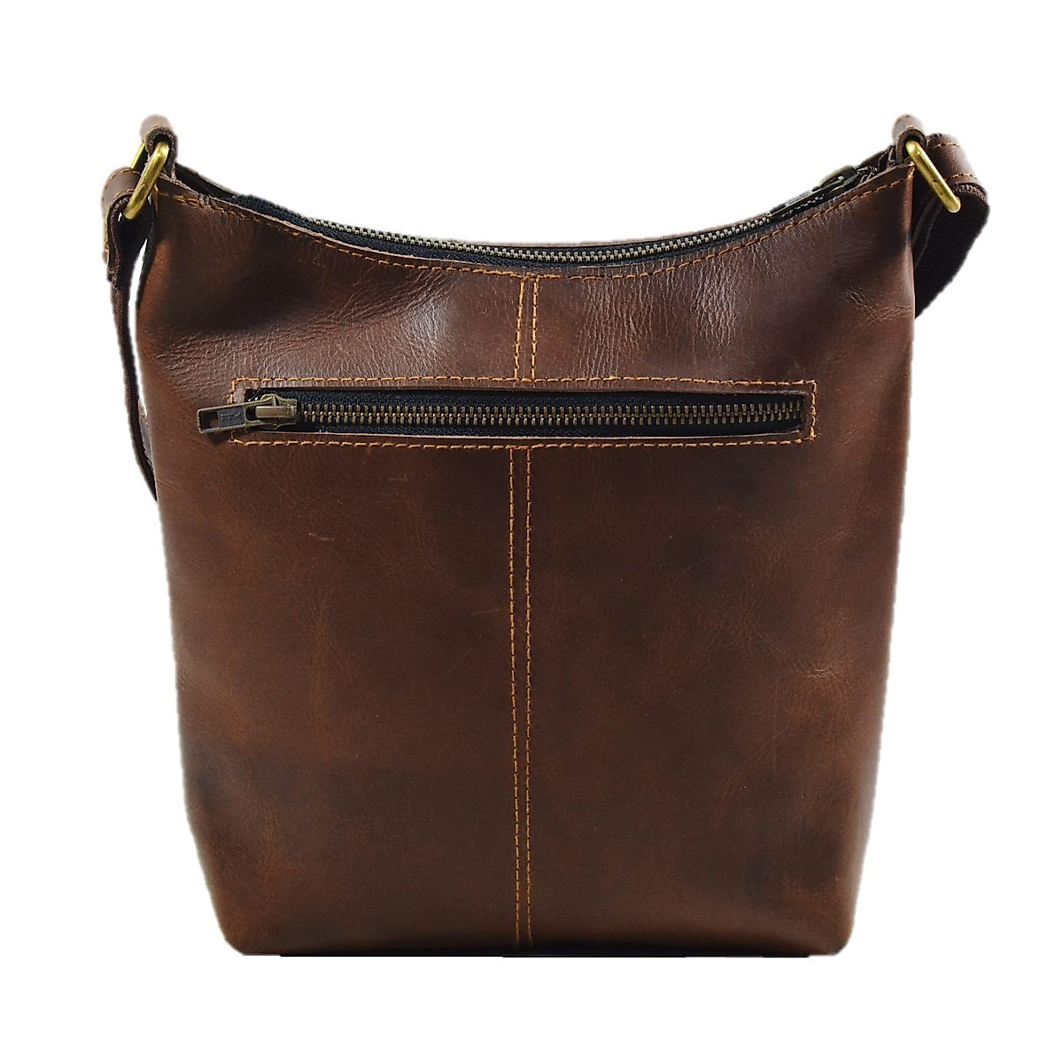 URBAN DEZIRE Genuine Leather Handmade Vintage Cross-body Sling Shoulder bag for Women (Brown, Medium)