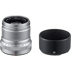 Fujifilm Fujinon XF50mmF2 R WR Lens (Silver) Bundle with Advanced Accessory and Travel Bundle | Fuji xf 50mm Lens
