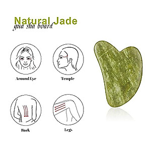 Women's Beauty Tools Jade Roller Two Piece Set Natural Jade For Face - Reduce Wrinkles and Age Puffy Eyes, Firms Skin