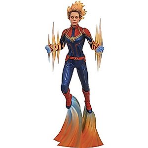 DIAMOND SELECT TOYS Marvel Gallery: Captain Marvel (Binary Power Movie Version) PVC Figure, Multicolor, 11 inches