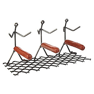 Hot Dog Roaster Stainless Steel Three Man Stick Figure Griller Funny Barbeque by Gute - BBQ Gifts, Grilling Gift, Dad Gifts, Gifts for Men Novelty Hotdog - Great for Parties, Birthdays, Tailgates!
