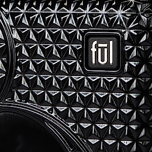 FUL Disney Mickey Mouse 21 Inch Carry On Luggage, Hardshell Rolling Suitcase with Spinner Wheels, Black