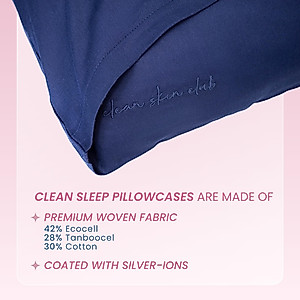 Clean Skin Club Pillowcases (2, Blue, Standard)