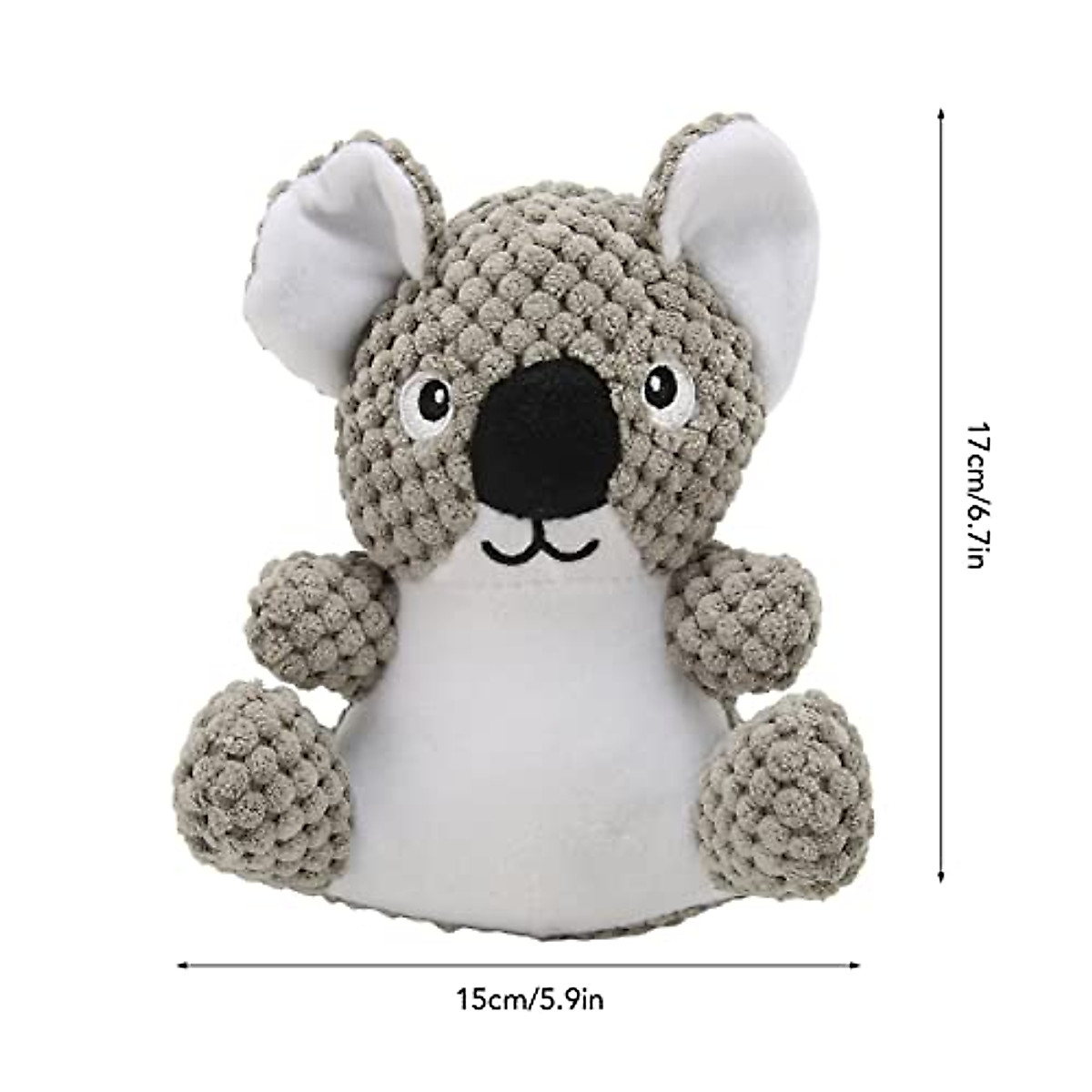 Dog Squeaky Plush Toy, Simulation Koala Shape Bite Resistant Washable Stuffed Pet Toy, Dog Chew Toys for Teeth Grinding Relieving Boredom Small Medium Dogs Pet Supplies