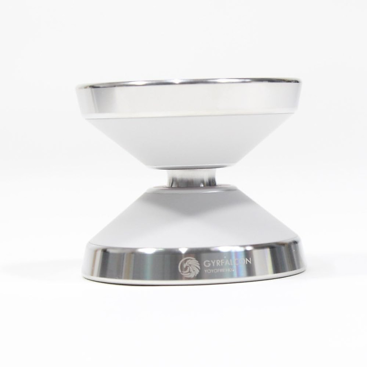 yoyofriends MG SS Gyrfalcon Yo-Yo - Tri-Material - Magnesium YoYo (White with Raw Rings)