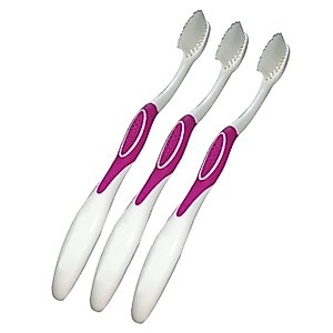 SDC Extra Soft Manual Toothbrush for Sensitive or Damaged Gums -Toothbrush for Adults os Ideal for use During and After perio Therapy | maintains Oral Hygiene (3-Pack)