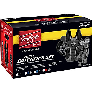 Rawlings | RENEGADE 2.0 Catcher's Set | Baseball | NOCSAE Certified | Adult 15+ | Scarlet/Silver