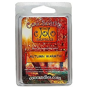 6 Pack Highly Scented Soy Blend Candle Wax Bar Melts - Woodsy Fall Outdoor Pack - Cedar Wood, Cedar & Saffron, Campfire Smoke, Apples & Oak, Frosty Pine, Autumn Warmth