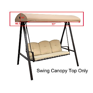 ALISUN Replacement Canopy Top for Model#GSS00132D Cunningham 3-Seater Patio Swing (Top Only)