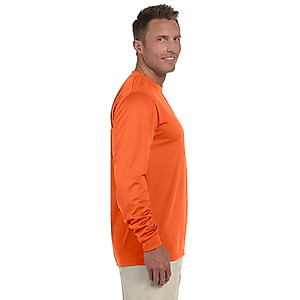 Augusta Sportswear Mens Wicking Long Sleeve T-shirt, Orange, X-Large US