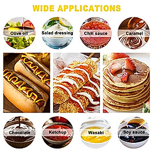 4Pack 23oz Plastic Squeeze Squirt Condiment Bottles Sauce Squeeze Bottles for Electric Sauce Warmer