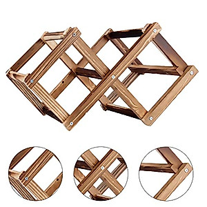 Cabilock Dining Table Decor Wooden Wine Bottle Holder Natural Wine Display Shelves Wine Storage Stand Wine Rack Wine Cellar Racks for Home Kitchen Pantry Cabinet Bar (Brown) Rustic Decor
