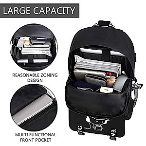 RM Family Backpack for Boys, 15.6 Laptop Backpack with USB Charging Port, Bookbag for School with Anti-Theft Lock,Teens Backpack Cool Backpack for Boys Includes Pencil Bag,luminous backpack