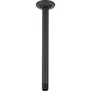 Delta Faucet 14-inch Ceiling Mount Shower Arm and Flange, Black Straight Shower Arm, Matte Black U4998-BL