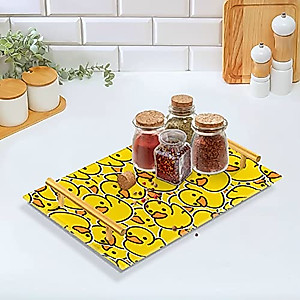 Duck Cartoon Bathroom Vanity Tray Bath Decorative Vanity Tray for Bathroom Counter Serving Organizer Jewelry Plate Holder with Handles Countertop Storage for Table Kitchen