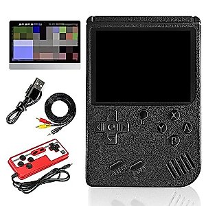 Handheld Game Console for Kids, Retro Gaming Console for Adults, Mini Portable Hand Held Games with 500 Classic Games 3.0-Inch Color Screen Support Two Players & Connecting TV, Black