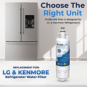 Pureline 9690, LT700P Replacement for LG LT700P, Kenmore Elite 9690, Kenmoreclear 46-9690, ADQ36006101, HDX FML-3, Refrigerator Water Filter - Reduces Bad Taste & Odor