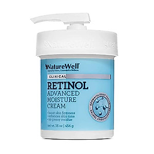 NatureWell Retinol + Coconut Oil Bundle, Retinol Advanced Moisturizer (16 Oz) + Extra Virgin Coconut Oil Moisturizer (16 Oz), Non-Greasy, Ultimate Hydration, For Face & Body