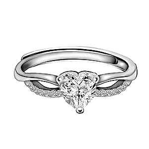 GIVA 925 Sterling Silver Hypoallergenic Silver Infinity Heart Ring for Women Anniversary Birthday Gifts