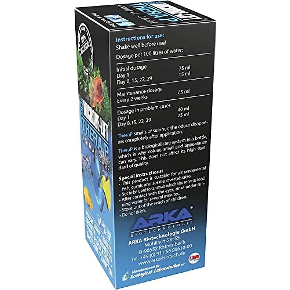 Microbe-Lift THERAPH16 TheraP Fish Care Treatment for Freshwater and Saltwater Home Aquariums and Tanks, 16 Ounces