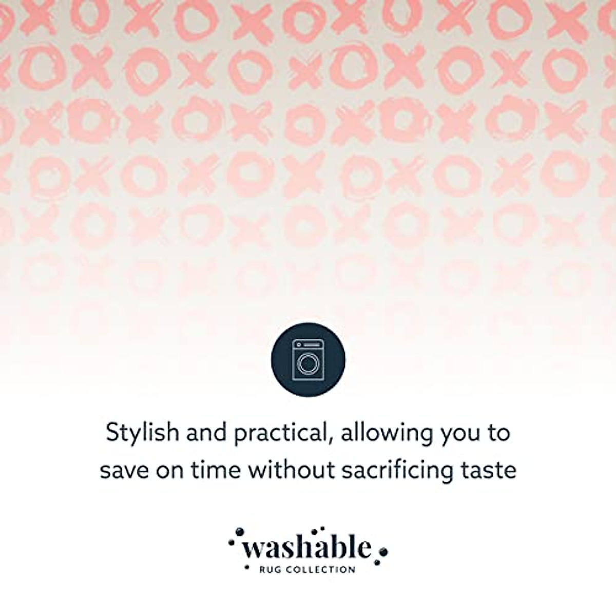 Linon Home Decor Products The Anywhere Washable Rug Boden Ivory & Pink 3' X 5' Accent Rug