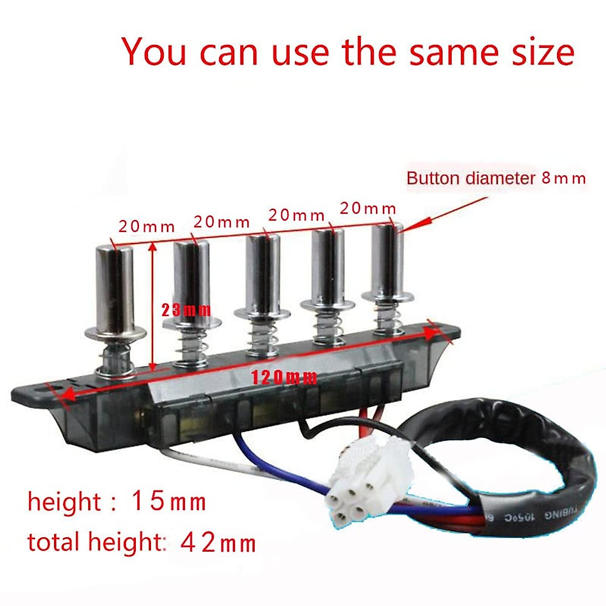 MACIMO 1 Piece Range Hood 5 Button Switch Range Hood Keyboard Switch Button Universal Accessories Switch Control Board Panel Controller