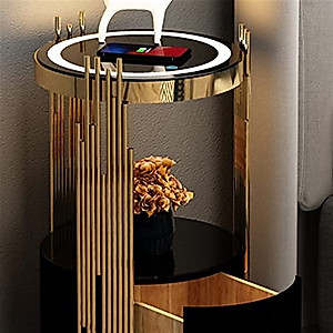 HIGOH Bedside Table Bedroom Cabinet Modern Minimalist Living Room Bedside Cabinet Storage Bedside Cabinet Furniture