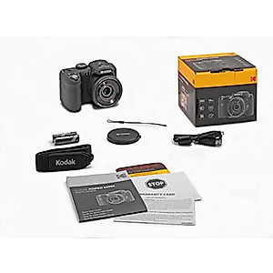 KODAK PIXPRO Astro Zoom AZ255-BK 16MP Digital Camera with 25X Optical Zoom 24mm Wide Angle 1080P Full HD Video and 3" LCD (Black)