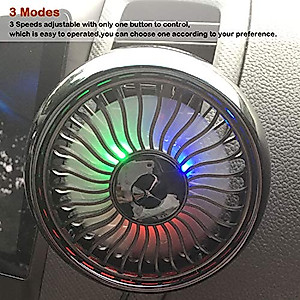 V·RESOURCING Air Vent Mounted USB Fan, Mini Electric Car Fan for Car Air Vent Mounted,360° Rotatable Car Auto Powerful Cooling Air Fan for Sedan SUV Auto Vehicles