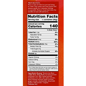 Lotus Foods Bulk Food Organic Millet & Brown Rice Ramen Noodles with Red Miso Soup, Gluten-Free Easy to Cook & Healthy Japanese Noodles with Instant Gourmet Broth, 2.8 Oz (Pack of 10)