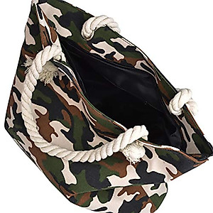 Premium Camouflage Canvas Tote Shoulder Bag Handbag