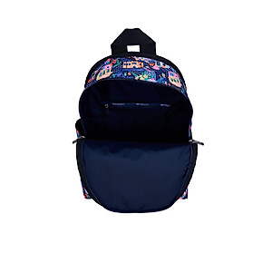 LeSportsac Sunlit Stroll Basic Backpack/Rucksack, Style 7812/Color E436, Vibrant & Artsy Illustrations of Charming & Exotic Destinations/Vignettes, Colorful Mosaic Art Tile Accent