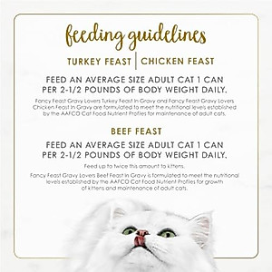 Purina Fancy Feast Gravy Lovers Poultry and Beef Grilled Gourmet Wet Cat Food Variety Pack - (Pack of 30) 3 oz. Cans