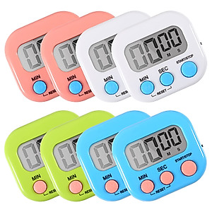 Aobao Timers, 8pcs Classroom Timers for Teachers Kids Digital Kitchen Timer Magnetic Countdown Timer for Teacher, Study, Exercise, Oven, Cooking
