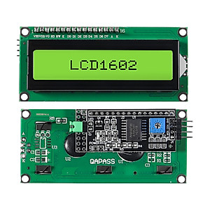 DWEII 5-Pack I2C 1602 LCD Display Module 16X2 Character Serial Green Screen Backlight LCD Module Compatible with Raspberry Pi Arduino STM32 R3 MEGA2560