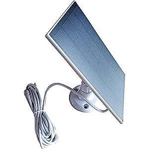 Solar Panel for Camera 3.3W Powered Surveillance Cam 10ft Charging Cable 5V microUSB Port