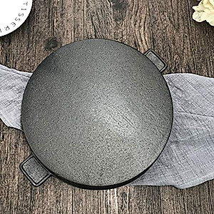 SDGH Thick Striped Cast Iron Frying Pans， Steak Grill Frying Pans Uncoated Non-Stick Grill Plate Cooking Roasting Pot