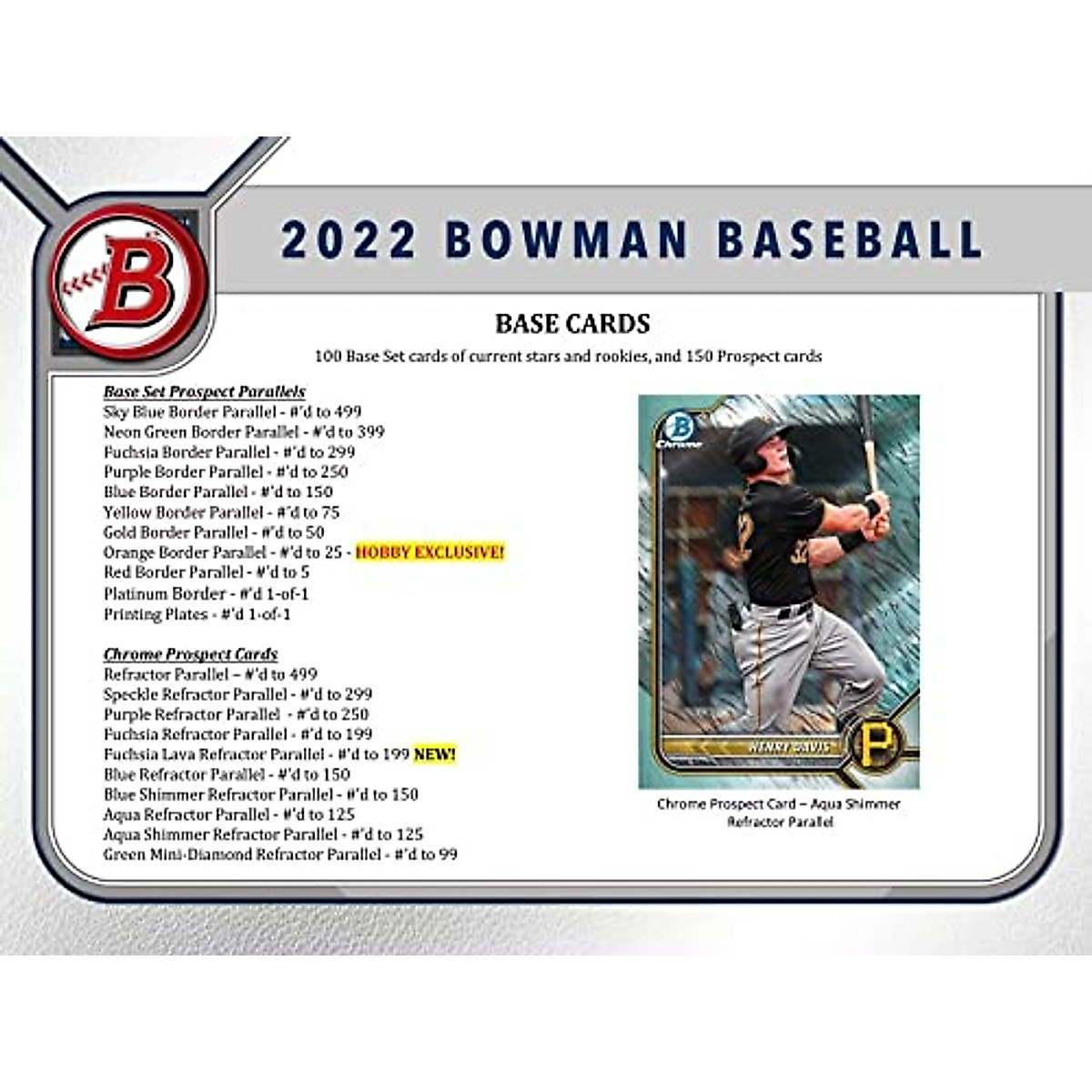 2022 Topps Bowman Baseball Trading Card Mega Box