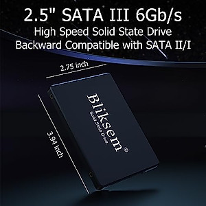 Bliksem SSD 1TB SATA III 6Gb/s Internal Solid State Drive 2.5″ 7mm(0.28″) 3D NAND TLC Chip Up to 550 Mb/s for Laptop and Pc KD650 (Black 1TB)