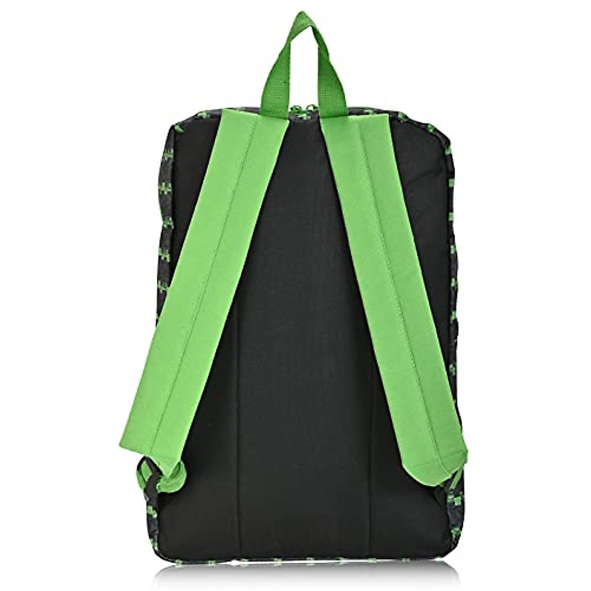 Minecraft 3 Piece Backpack Set - Backpack, Sticker, Pin - Boys Girls Kids Adult Allover Creeper Backpack School Set (Black Green)