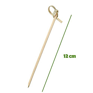 [300 Count] Bamboo Knot Picks - 4.75 Inch Appetizer, Sandwich, & Cocktail Drinks Skewer Toothpicks