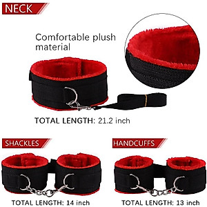 Sex Furniture for Adults Couples Set Bed Restraints Bondage Furniture Sex Bondaged Restraints Sex Set with Handcuffs Toys Bondaged Restraints for Women Kit Toy Ties Wrist and Ankle Sweater Sex Bed