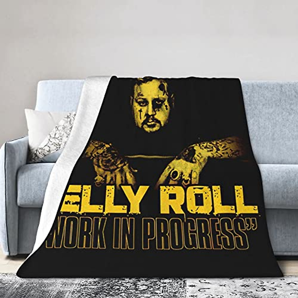 Jelly Rapper Rock Roll Blanket Flannel Fleece Micro Throw Blanket All Seasons Lightweight Air Conditioner Luxury Blanket for Living Room/Bedroom/Sofa/Camping 50"x40"