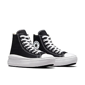 Converse Women's Chuck Taylor All Star High Platform CTAS, Black/Natural Ivory/White, 8