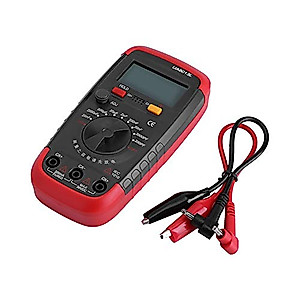Digital Capacitance Meter Multimeter Professional Capacitor Tester 0.1pF - 20000uF with LCD Backlight and Safety Jacket Max 1999 Display