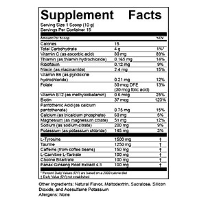 SNEAK | Vanilla Shake | Energy Drink for Milk or Milk Alternatives | Zero Sugar, No Artificial Flavours, Natural Energy | 15 Servings